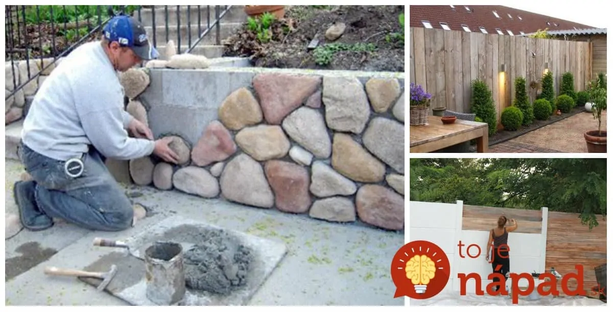 Perfektné nápady, ako zakryť škaredý betónový plot na záhrade: Vyzerá ...