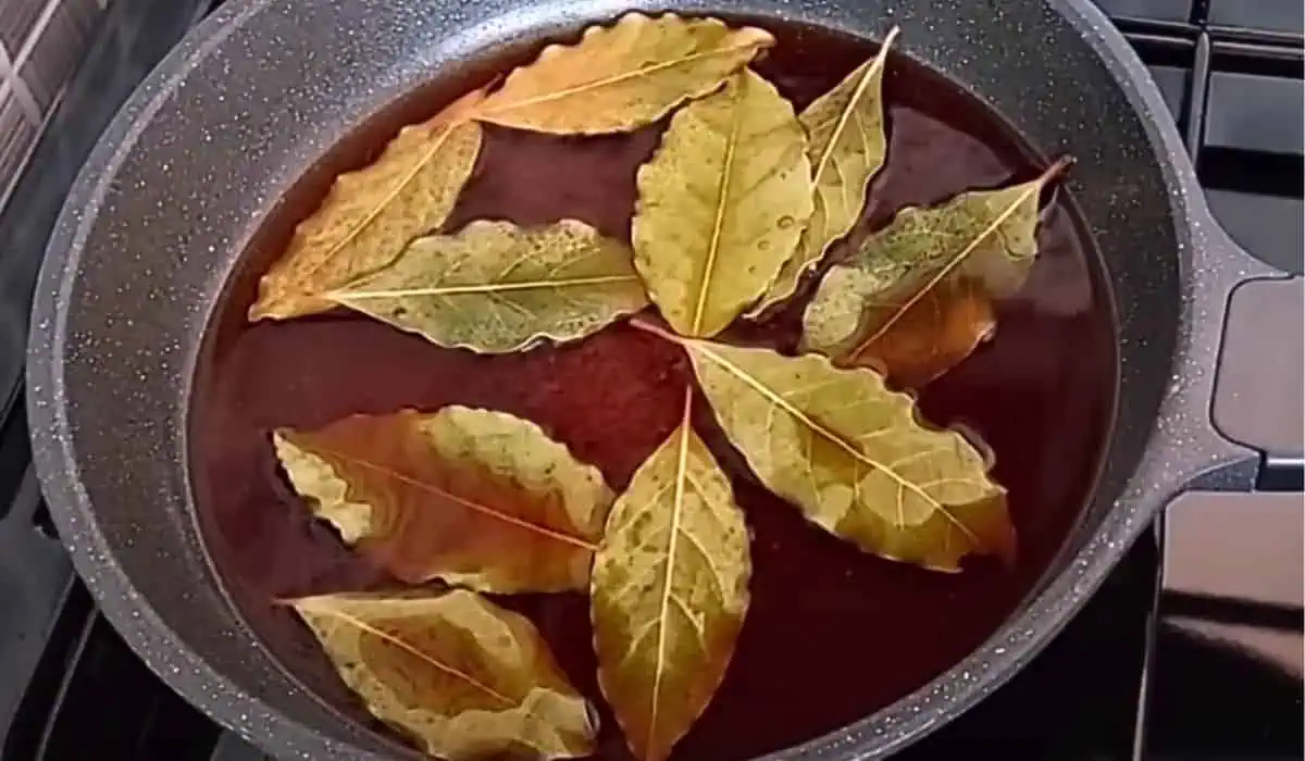 Do vriacej zmesi pridám listy a pár minút povarím: Pred týmto sa ...